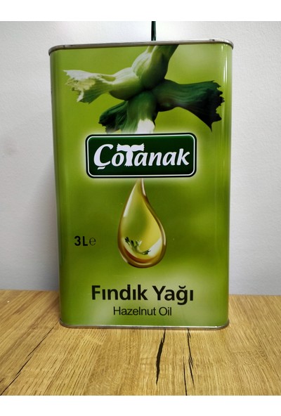 Çotanak Fındık Yağı Teneke Kutu 3 lt Çotanak Fındık Yağı Teneke Kutu 3 lt