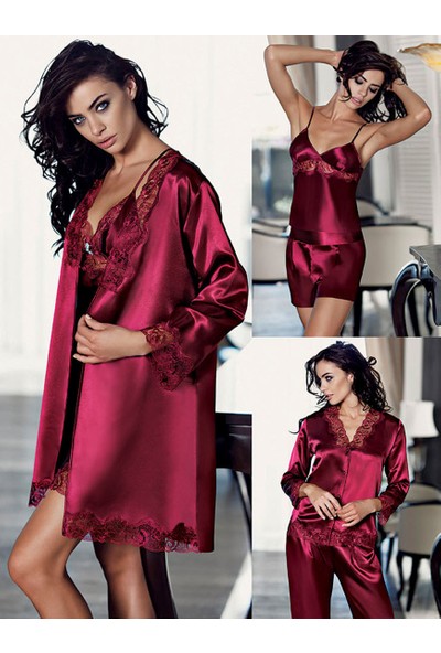 Perin Perin 6 Lı Saten Dantelli Gelin Çeyiz Seti 8050 Perin Perin 6 Lı Saten Dantelli Gelin Çeyiz Seti 8050