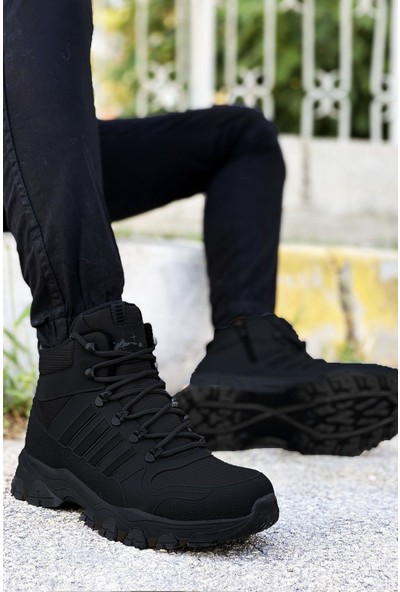 Big King Siyah Çizgili Su Geçirmez Kauçuk Unisex Trekking Bot Big King Siyah Çizgili Su Geçirmez Kauçuk Unisex Trekking Bot