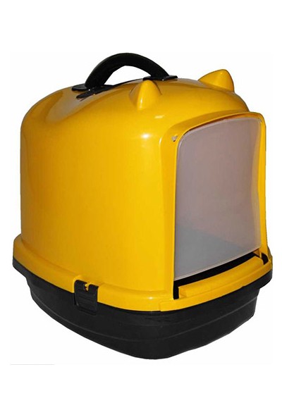 Leo's Pet Style Comfort Kapalı Kedi Tuvaleti Sarı