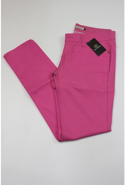 Dyg Bayan Pembe Dar Paça Keten Pantolon