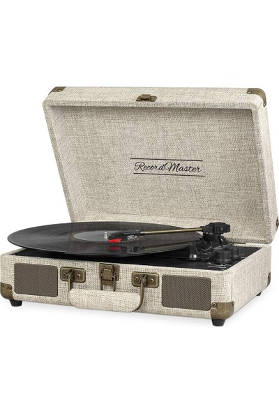 Record Master ST14012 Retro Pikap - Bluetooth Özellikli -Kumaş Kaplama- Tüm Plak Türlerini Çalabilme Record Master ST14012 Retro Pikap - Bluetooth Özellikli -Kumaş Kaplama- Tüm Plak Türlerini Çalabilme
