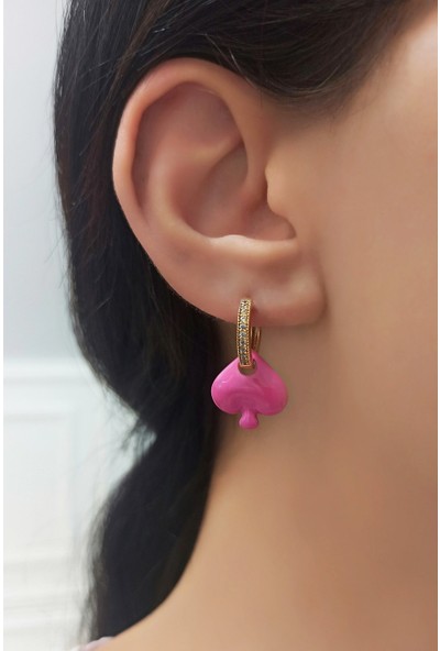 ÇLK Accessories Özel Seri Renkli Maça Figür Halka Küpe TRKÜPE34043 B34003 ÇLK Accessories Özel Seri Renkli Maça Figür Halka Küpe TRKÜPE34043 B34003