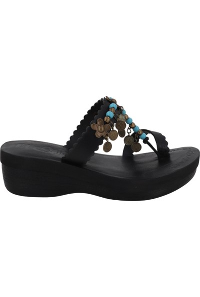 Iloz 461408 Deri Dolgu Topuk Kadın Parmak Arası Bodrum Terliği Siyah Iloz 461408 Deri Dolgu Topuk Kadın Parmak Arası Bodrum Terliği Siyah