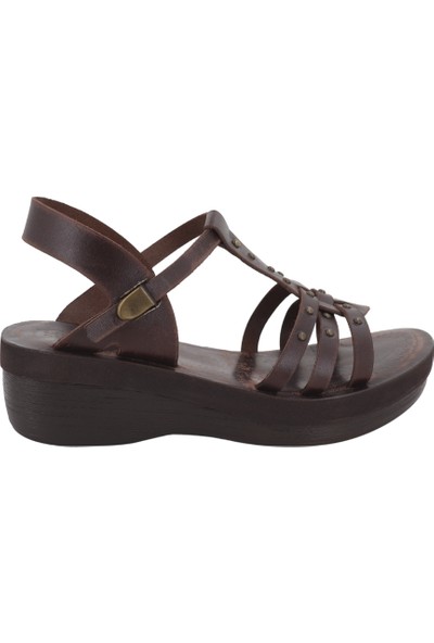 Iloz 460840 Deri Dolgu Topuk Kadın Bodrum Sandaleti Kahverengi Iloz 460840 Deri Dolgu Topuk Kadın Bodrum Sandaleti Kahverengi