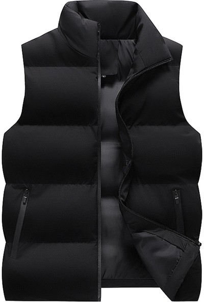 Cikrilan Erkek Klasik Kolsuz Stand Yaka Düz Renk Yelek (Yurt Dışından) Cikrilan Erkek Klasik Kolsuz Stand Yaka Düz Renk Yelek (Yurt Dışından)