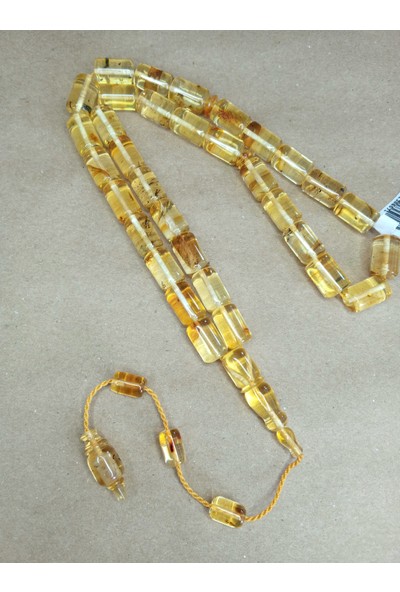 Amber By Mazukna Limon Baltık Damla Kehribar Sistemli Tesbih Amber By Mazukna Limon Baltık Damla Kehribar Sistemli Tesbih