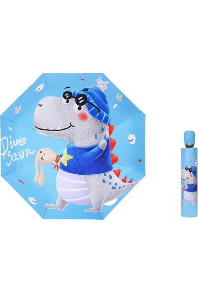 Gentisy Çocuklar İçin Rengarenk Sevimli Desenli Taşınabilir ve Katlanabilir Şemsiye (Yurt Dışından)