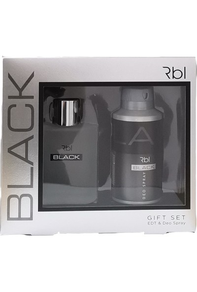 Rebul Black Set Parfüm 100 ml + Deodorant Spray 150 ml Rebul Black Set Parfüm 100 ml + Deodorant Spray 150 ml