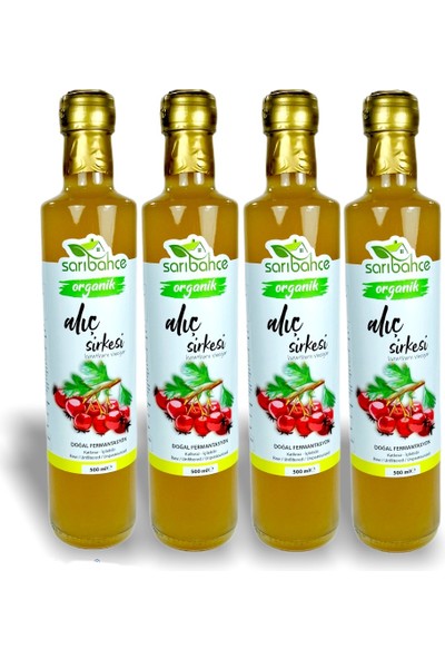Organik Alıç Sirkesi Doğal Fermente 500 ml 4'lü