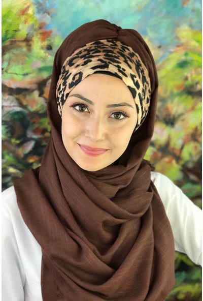 Butik Ambar Kahverengi Iri Leopar Desenli Büzgülü Koyu Kahverengi Hazır Şal Butik Ambar Kahverengi Iri Leopar Desenli Büzgülü Koyu Kahverengi Hazır Şal