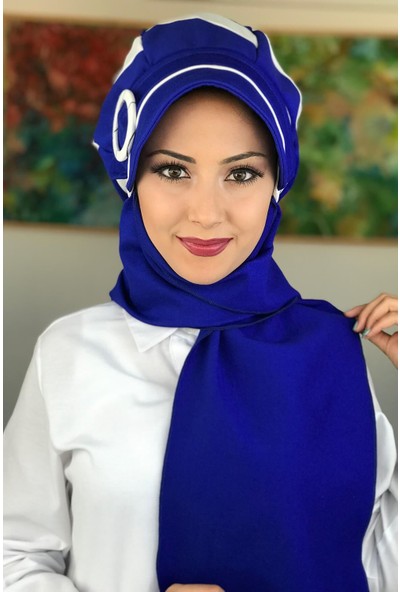 Butik Ambar Baharlık Saks Mavi Atkılı Şapka Butik Ambar Baharlık Saks Mavi Atkılı Şapka