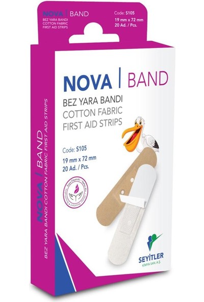 Nova Band Bez Yara Bandı 20 Adet 1 Kutu Nova Band Bez Yara Bandı 20 Adet 1 Kutu