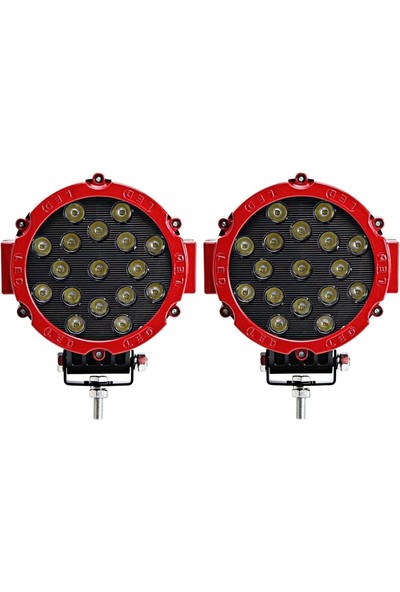 Team Car 2'li Off Road Sis Lambası 16 cm Yuvarlak 17 Led Kırmızı Team Car 2'li Off Road Sis Lambası 16 cm Yuvarlak 17 Led Kırmızı