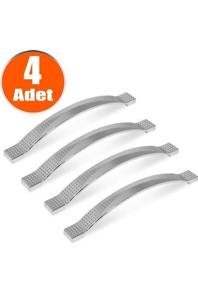BADEM10 Foça Çekmece Dolap Kapak Kulpu Kulbu 160 mm Krom Metal Kulp (4 Adet) BADEM10 Foça Çekmece Dolap Kapak Kulpu Kulbu 160 mm Krom Metal Kulp (4 Adet)