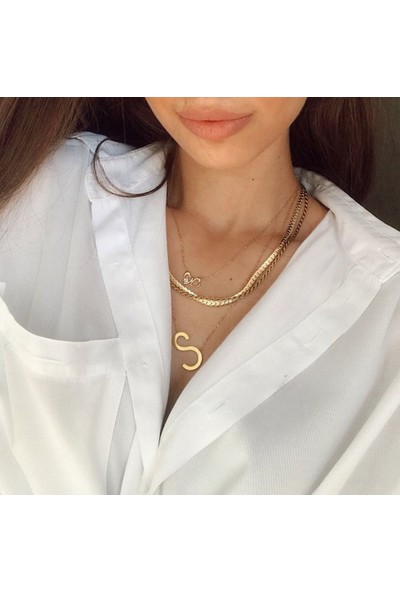 Esaven Kişiye Özel Çelik Harf Kolye Esaven Kişiye Özel Çelik Harf Kolye