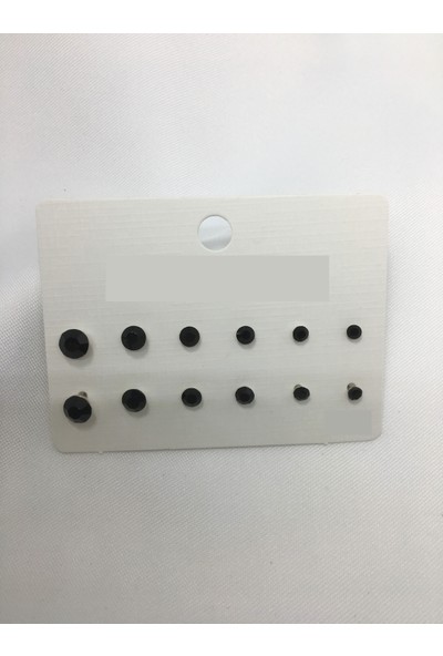 ESI Accessory Siyah Taşlı 6'lı Kadın Bijuteri Küpe ESI Accessory Siyah Taşlı 6'lı Kadın Bijuteri Küpe