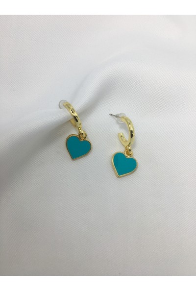 ESI Accessory Yeşil Kalpli Kalp Figürlü Gold Renk Kadın Bijuteri Küpe ESI Accessory Yeşil Kalpli Kalp Figürlü Gold Renk Kadın Bijuteri Küpe