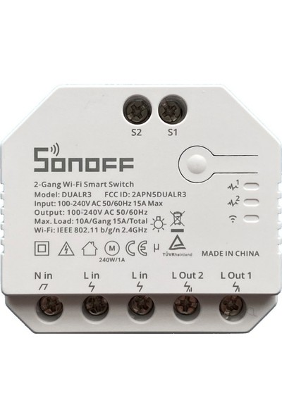 Sonoff Dualr3 Çift Röle Akıllı Switch Modülü Dual R3 Sonoff Dualr3 Çift Röle Akıllı Switch Modülü Dual R3