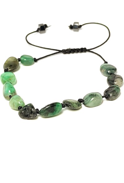 Taş Rüyası Kök Zümrüt Örme Bileklik