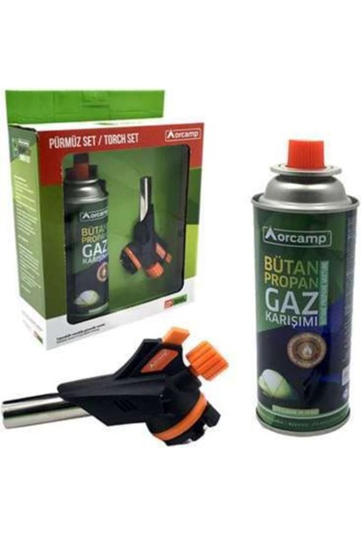 Orcamp Orgaz Çakmaklı Kartuş Pürmüz Set Orcamp Orgaz Çakmaklı Kartuş Pürmüz Set