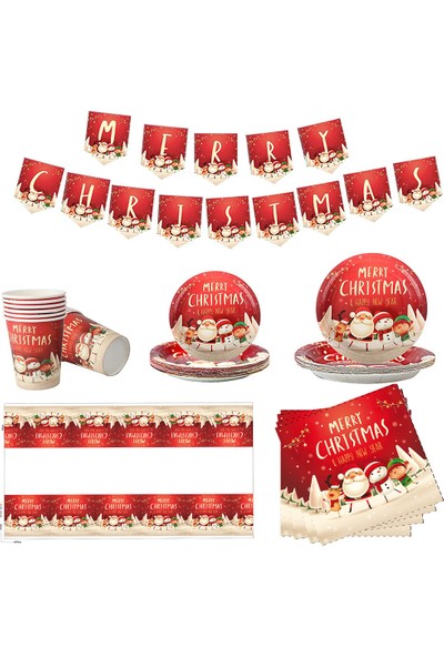 ZPPLD 9 Takım Noel Sofra Masa Bla Bayrağı (Yurt Dışından)