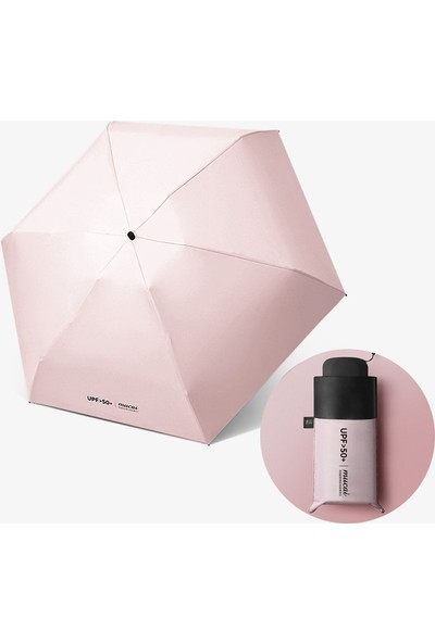 Zsykd Rüzgar Geçirmez Dayanıklı Katlanabilir Güneş Şemsiyesi (Pembe) (Yurt Dışından)