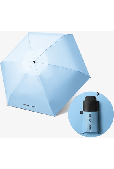 Zsykd Rüzgar Geçirmez Dayanıklı Katlanabilir Güneş Şemsiyesi (Mavi) (Yurt Dışından)