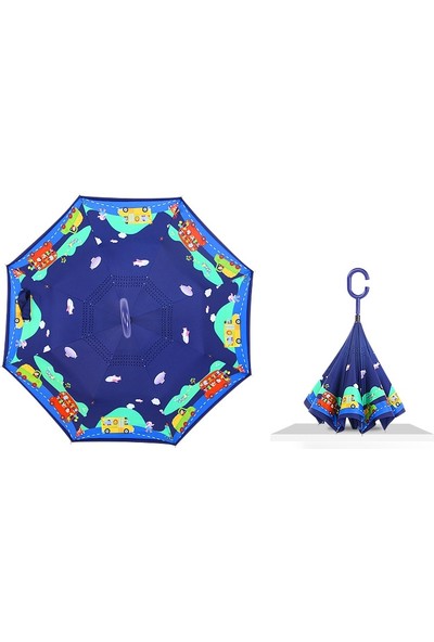 Zsykd Karikatür Ters Çocuk Şemsiye (Donanma Araba) (Yurt Dışından) Zsykd Karikatür Ters Çocuk Şemsiye (Donanma Araba) (Yurt Dışından)