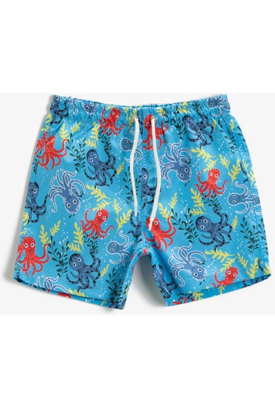 Koton Kids Desenli Deniz Şortu