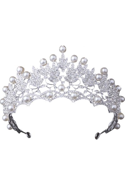 Pasifix Parlak Yapay Inci Delikli Yapay Elmas Gömme Saç Taç Gelin Düğün Dekoru (Yurt Dışından) Pasifix Parlak Yapay Inci Delikli Yapay Elmas Gömme Saç Taç Gelin Düğün Dekoru (Yurt Dışından)