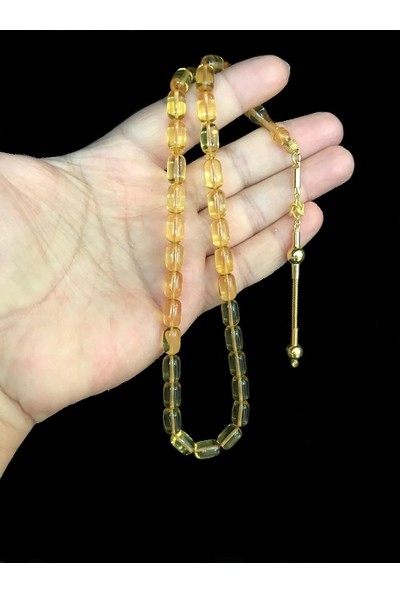 Şamil Tesbih Ateş Kehribar Tesbih 925 Ayar Gümüş Sülemaniye Püsküllü Tesbih