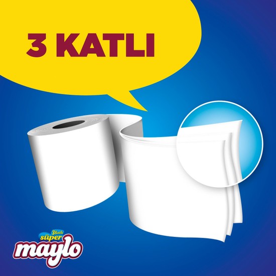 Maylo 3 Katlı Tuvalet Kağıdı 32'li 2'li Paket Fiyatı
