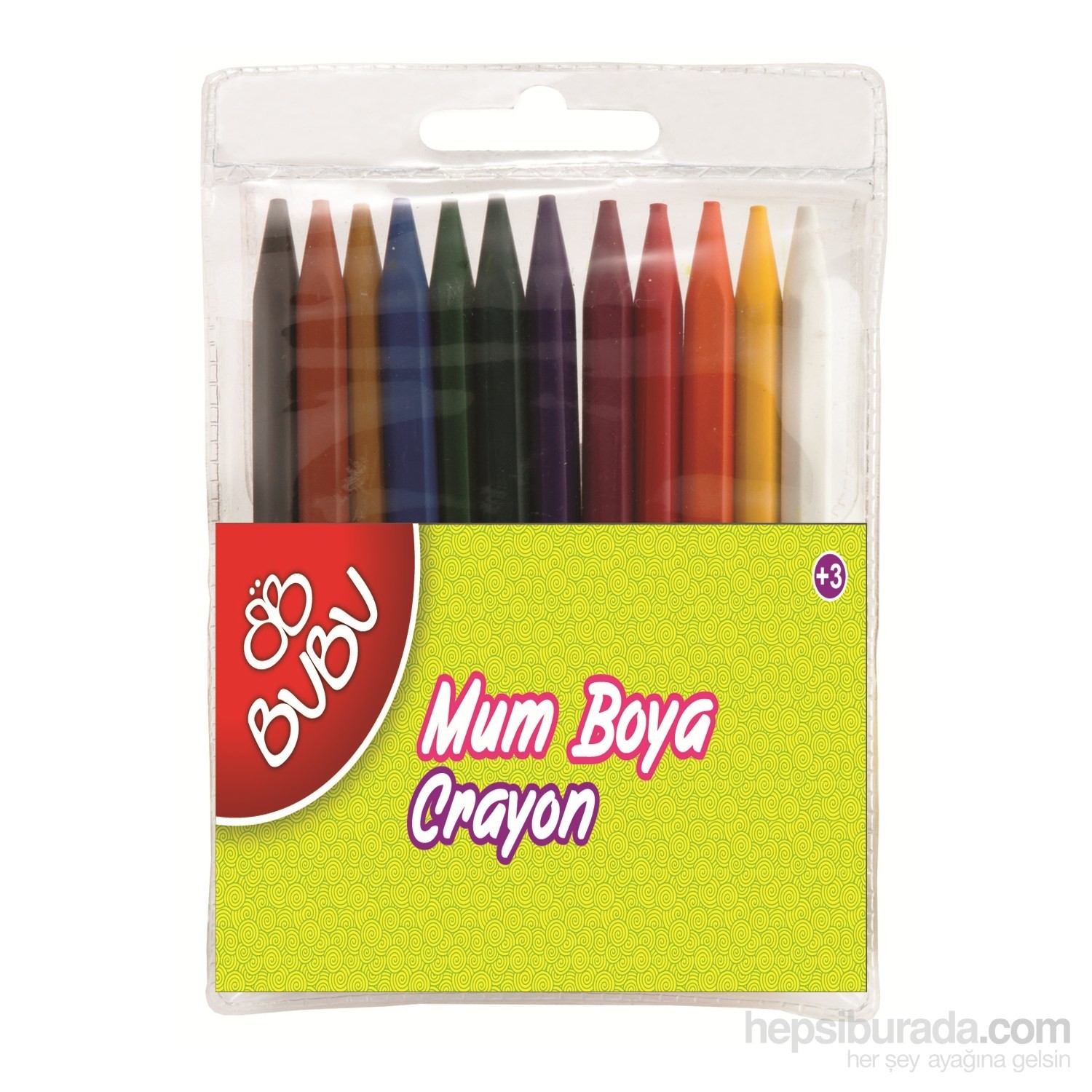 Bu-Bu 12 Renk Mum Boya Crayon Tam Boy Bubu00066 Fiyatı