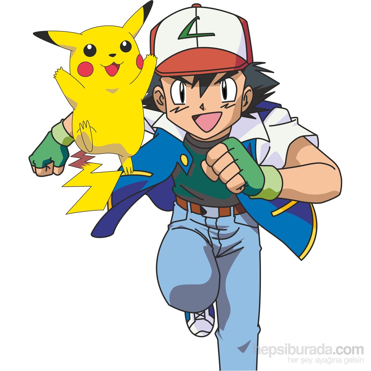 Pokemon Go Ash And Picachu Run Sticker Oto Motor Pc Etiket Fiyatı