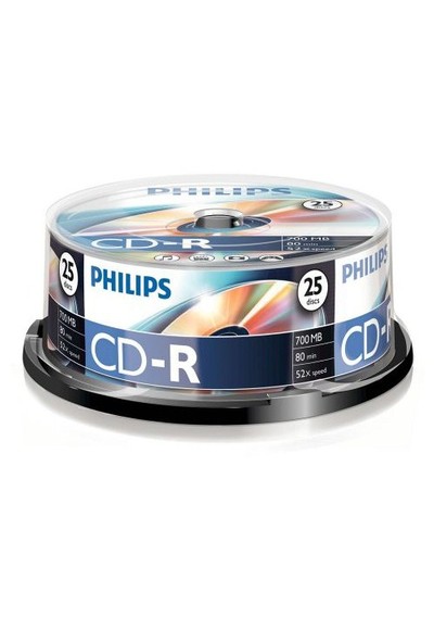 Philips CD-R 700MB 52X 25'li Cakebox Philips CD-R 700MB 52X 25'li Cakebox