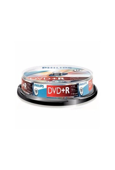 Philips DVD(+R) 4,7GB 16X 10'lu Cakebox Philips DVD(+R) 4,7GB 16X 10'lu Cakebox