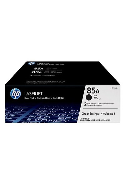 HP 85A 2'li Paket 1600 Sayfa Kapasiteli Siyah Toner CE285AD HP 85A 2'li Paket 1600 Sayfa Kapasiteli Siyah Toner CE285AD