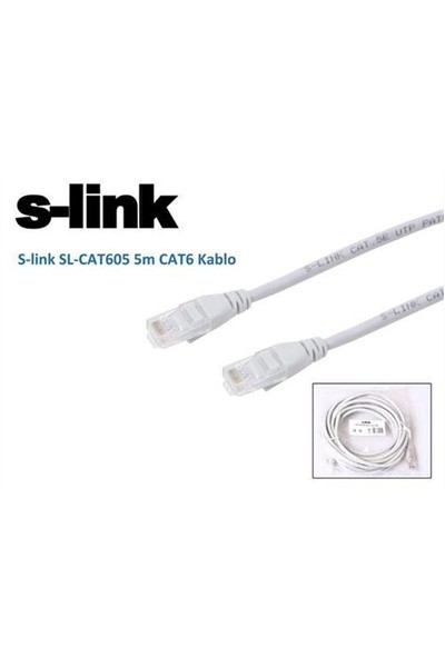 S-Link Sl-Cat605 5M Cat6/Utp Patch Kablo S-Link Sl-Cat605 5M Cat6/Utp Patch Kablo
