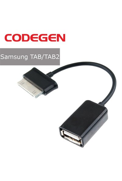 Codegen Samsung Galaxy TAB/TAB2 USB Çevirici Siyah OTG Kablo Codegen Samsung Galaxy TAB/TAB2 USB Çevirici Siyah OTG Kablo