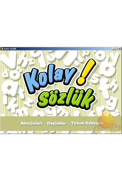 Eurosoft Kolay Sözlük Atasözleri Deyimler Yazılım Kılavuzu