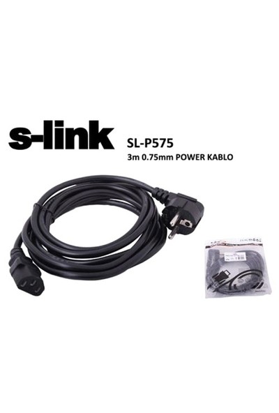 S-Link Sl-P575 3M 0.75Mm Power Kablo S-Link Sl-P575 3M 0.75Mm Power Kablo