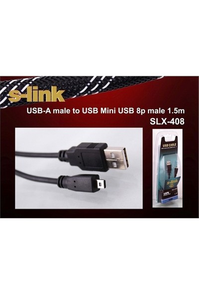 S-Link Slx-408 Usb 1.5M 8Pin Mini Kamera Kablosu S-Link Slx-408 Usb 1.5M 8Pin Mini Kamera Kablosu