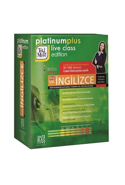 Tell Me More Platinum Plus Live Class İngiliz İngilizcesi-Giriş+Başlangıç+Orta+İleri+İş+İş Plus Düzeyi (41 CD ROM) Tell Me More Platinum Plus Live Class İngiliz İngilizcesi-Giriş+Başlangıç+Orta+İleri+İş+İş Plus Düzeyi (41 CD ROM)
