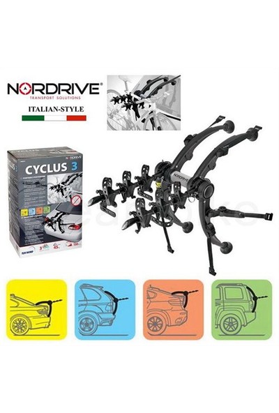 Nordrive Cyclus Bisilet Taşıyıcı 3 Bisiklet Kapasiteli Nordrive Cyclus Bisilet Taşıyıcı 3 Bisiklet Kapasiteli
