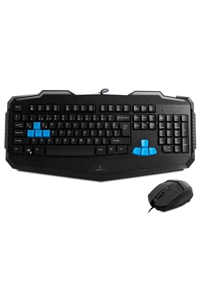 Rampage KM-R10 3 Farklı Aydınlatmalı Siyah Oyuncu Gaming Klavye Mouse Set Rampage KM-R10 3 Farklı Aydınlatmalı Siyah Oyuncu Gaming Klavye Mouse Set