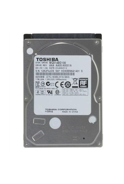 Toshiba MQ Serisi 1TB 5400RPM Sata2 8Mb Cache 2.5 Toshiba MQ Serisi 1TB 5400RPM Sata2 8Mb Cache 2.5