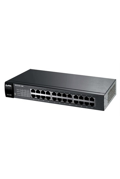 Zyxel ES1100-24E 24-Port 10/100Mbps Tak-Kullan Port-Önceliklendirme Destekli Yönetilemeyen Fast-Ethernet Switch Zyxel ES1100-24E 24-Port 10/100Mbps Tak-Kullan Port-Önceliklendirme Destekli Yönetilemeyen Fast-Ethernet Switch