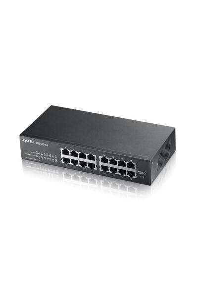 Zyxel GS1100-16 16-Port 10/100/1000Mbps Tak-Kullan Port-Önceliklendirme Destekli Yönetilemeyen Gigabit Switch Zyxel GS1100-16 16-Port 10/100/1000Mbps Tak-Kullan Port-Önceliklendirme Destekli Yönetilemeyen Gigabit Switch