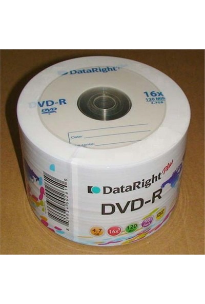 Dataright DVD - R 16X 4,7 GB 120 Min 50'Li Bulk Dataright DVD - R 16X 4,7 GB 120 Min 50'Li Bulk